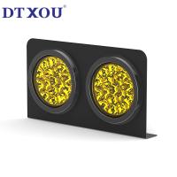 China Waterproof 24V 12V LED Truck Trailer Tail Light Parking Turn Tail Light 4-inch 2-hole Combination Tail Light Bracket for sale
