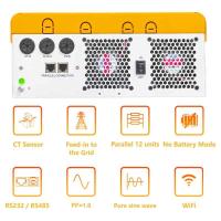 China Hybrid Solar Inverter 5.5KW 48VDC Single Phase Pure Sine Wave MPPT with WiFi Remote Monitoring for sale