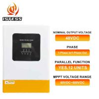China 6.2KW High Voltage PV Inverter 48VDC Pure Sine Wave Single Phase MPPT Grid Tie with Backup for sale