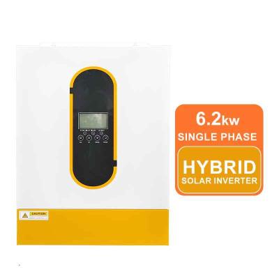 China 6.2kw 6.2KVA 48V Hybrid Solar Inverter Single Phase Pure Sine Wave Off Grid MPPT with Dual Output for Smart Load for sale