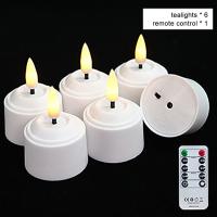 China Flameless Electric Tea Lights 4x5.8cm Battery Operated LED Candles with Timer 200+ Hours for sale