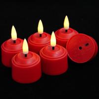 China Customized Rechargeable LED Votive Tea Lights 4x5.8cm Plastic Flameless Candle for sale