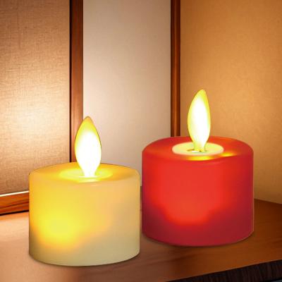 China 50pcs Flameless LED Tea Lights Red Diamond Creamy White 3.7cm x 4.8cm Battery Operated for sale