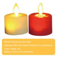 China 50pcs Flameless LED Tea Lights Red Diamond Creamy White 3.7cm x 4.8cm Battery Operated for sale