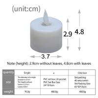 China 50pcs Flameless LED Tea Lights Red Diamond Creamy White 3.7cm x 4.8cm Battery Operated for sale