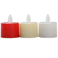 China 50pcs Flameless LED Tea Lights Red Diamond Creamy White 3.7cm x 4.8cm Battery Operated for sale