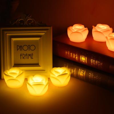 China Red Flameless LED Tea Light Candles 4.8x4.5cm Battery Operated 6/12/24pcs for sale