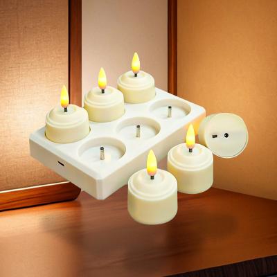 China Remote Control Battery Tea Candles USB Rechargeable Tea Lights Candles for sale