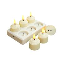 China 3D Flameless LED Tealight Candle Ivory Battery Operated Home Decoration D4xH5.8cm for sale