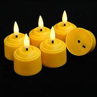 China Set of 6 Rechargeable Warm White LED Tea Light Candles Flameless Electric D4xH5.8cm for Home Wedding Christmas Decoration for sale