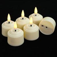 China Plastic Battery Operated Flameless Tealight Candles 4x5.8cm Remote Control Flickering Warm White for sale