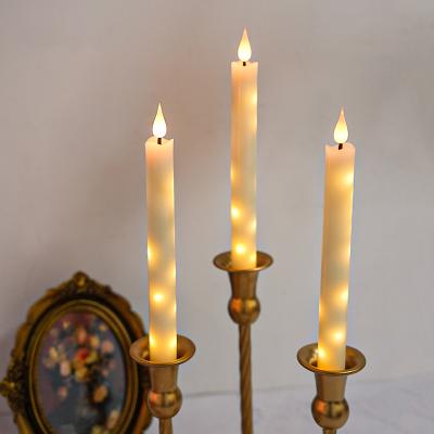 China Warm White Flameless Taper Candles 8 Inch 9 Inch Battery Operated LED Candle Sticks for Holiday Decor for sale