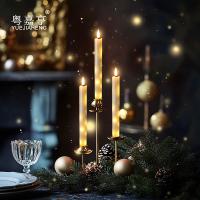 China Warm White Flameless Taper Candles 8 Inch 9 Inch Battery Operated LED Candle Sticks for Holiday Decor for sale