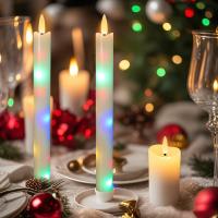 China Wireless Battery Operated Candles Cordless Electric Window Candle with Timer 2xAAA D2xH25cm for sale