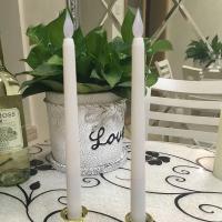 China LED Flameless Taper Candle Lights Battery Operated Long Candles D2xH25cm for Home Wedding Party Decor for sale