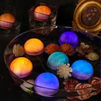 China Mini Floating LED Tealight Candles ABS Plastic D6xH4.2cm Water Activated for Wedding Pool Decoration for sale