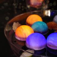 China Mini Floating LED Tealight Candles ABS Plastic D6xH4.2cm Water Activated for Wedding Pool Decoration for sale