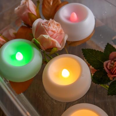 China Warm White LED Floating Tealight Candles 24 Pack 200 Hours Flickering Waterproof Pool Decor for sale
