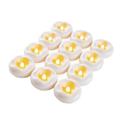 China 24 Pack 2.3 Inch Flameless LED Floating Candles White Battery Operated Waterproof Tealights 200 Hour for sale