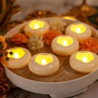 China 24 Pack 2.3 Inch Flameless LED Floating Candles White Battery Operated Waterproof Tealights 200 Hour for sale