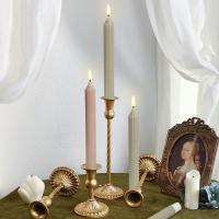 China Morandi Color Flameless Taper Candles 24cm Electric Wax LED with Remote Control for sale