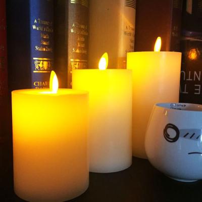 China Battery LED Taper Candles with Remote Control Customizable D7.5xH10-15cm Flameless Home Decoration for sale