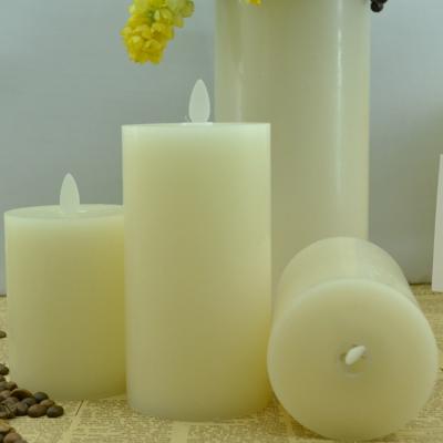 China Wholesale White Flameless LED Taper Candles 3 Piece Set Paraffin Wax Battery Operated 7.5cm Diameter for sale