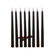 China Set of 2 Flameless Real Wax LED Taper Candles with Moving Flame D2xH24.5cm for sale