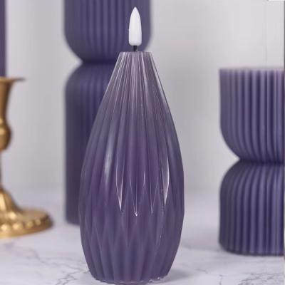 China Custom Multicolor LED Taper Candle 7 Inch Battery Operated Flameless Flickering for sale