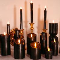 China Custom Multicolor LED Taper Candle 7 Inch Battery Operated Flameless Flickering for sale