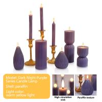 China Custom Multicolor LED Taper Candle 7 Inch Battery Operated Flameless Flickering for sale