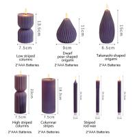 China Custom Multicolor LED Taper Candle 7 Inch Battery Operated Flameless Flickering for sale