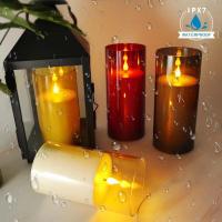 China Wholesale 12pcs Flameless LED Wax Pillar Candles with Remote Control 2xAA Battery Operated Smokeless Flickering for sale