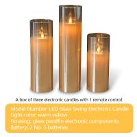 China Battery Operated Flameless LED Pillar Candles Ivory Cylinder 7.5cm Diameter 20-30cm Height for sale