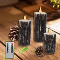 China Real Wax Flameless LED Pillar Candles 10cm Battery Operated Remote Control Flickering for Wedding Party Home Decor for sale