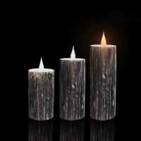 China Real Wax Flameless LED Pillar Candles 10cm Battery Operated Remote Control Flickering for Wedding Party Home Decor for sale