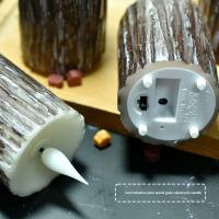China Real Wax Flameless LED Pillar Candles 10cm Battery Operated Remote Control Flickering for Wedding Party Home Decor for sale