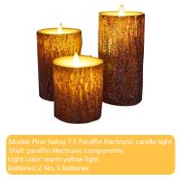 China Real Wax Flameless LED Pillar Candles 10cm Battery Operated Remote Control Flickering for Wedding Party Home Decor for sale