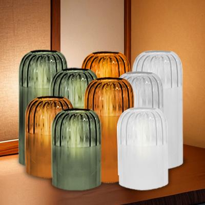 China Premium Flameless LED Candle in Glass Jar with Remote Control 7.5cm Diameter 10-15cm Height for sale