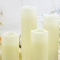 China 9 Piece Outdoor Waterproof Flameless LED Candle Set AA Battery Operated with Remote Control 13 15 17.5cm for sale