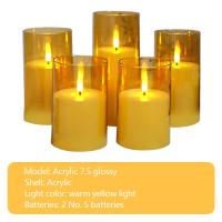 China Wholesale Ivory Pillar LED Candles Battery Operated with Remote Control D7.5xH10-15cm Plastic for sale