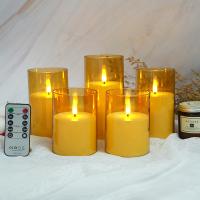 China Wholesale Ivory Pillar LED Candles Battery Operated with Remote Control D7.5xH10-15cm Plastic for sale