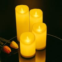 China Flameless Rod Wax Electronic Candle Battery Operating Flickering LED Candle Light D5.3xH13-30cm for sale