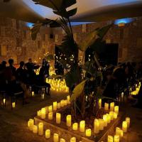 China Flameless Rod Wax Electronic Candle Battery Operating Flickering LED Candle Light D5.3xH13-30cm for sale