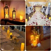 China 3D Flameless Battery Operated LED Candles Remote Control Pillar Waved Real Paraffin Wax Candle Light for Decoration 7.5x10cm for sale