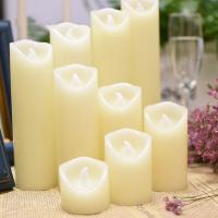 China 3x3 Real Wax LED Flickering Flameless Candles with Remote and Timer 5.3cm Diameter for sale