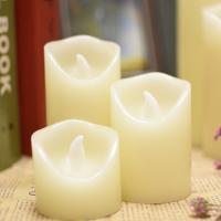 China 3x3 Real Wax LED Flickering Flameless Candles with Remote and Timer 5.3cm Diameter for sale