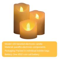 China 3x3 Real Wax LED Flickering Flameless Candles with Remote and Timer 5.3cm Diameter for sale