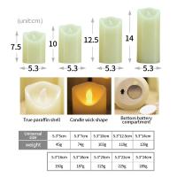 China 3x3 Real Wax LED Flickering Flameless Candles with Remote and Timer 5.3cm Diameter for sale