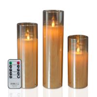 China Flameless LED Pillar Candles 7.5x20-30cm Battery Operated Flickering Warm Light Home Decoration for sale